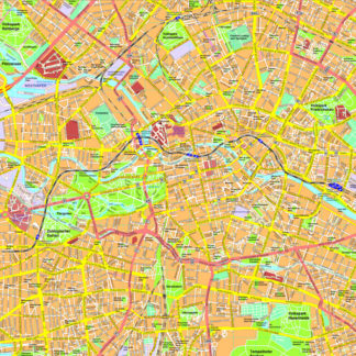 Berlin map | Vector maps files Illustrator to download