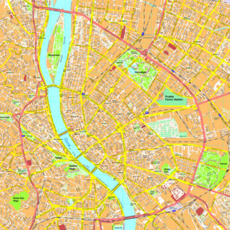 Budapest map | Vector maps files Illustrator to download