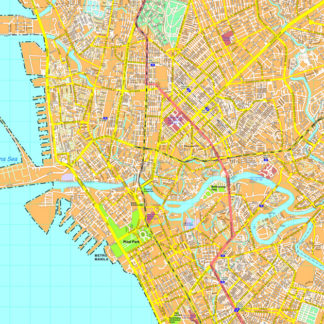 Manila map | Vector maps files Illustrator to download