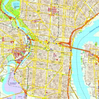 Philadelphia map | Vector maps files Illustrator to download