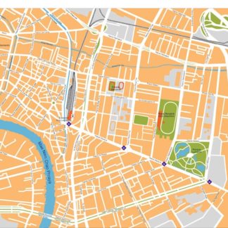 Bangkok vector map | Vector maps files Illustrator to download