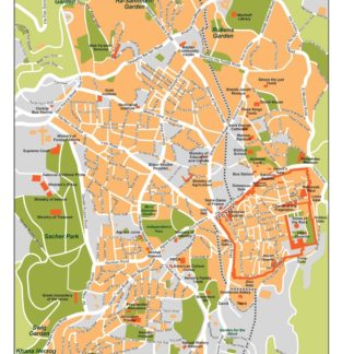 Jerusalem vector map | Vector maps files Illustrator to download