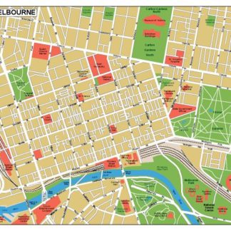 Melbourne vector map | Vector maps files Illustrator to download