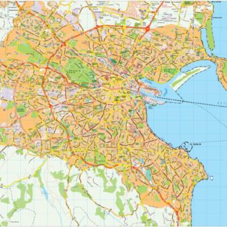 Dublin map vector | Vector maps files Illustrator to download