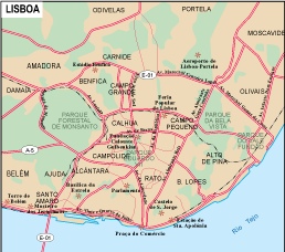 Lisboa vector map | Order and download Lisboa vector map