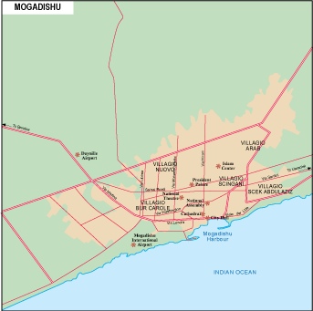 Mogadishu city map. Eps Africa City Map. Illustrator Vector Maps ...