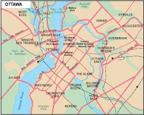 Ottawa city vector map | Vector maps files Illustrator to download