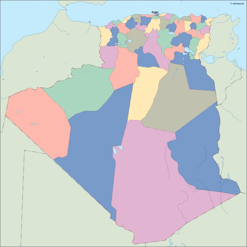 algeria vector map. Illustrator Eps maps | Order and download algeria ...