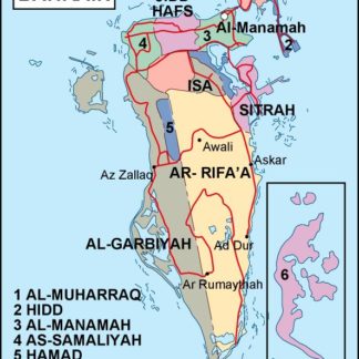 bahrain political map | Vector maps files Illustrator to download