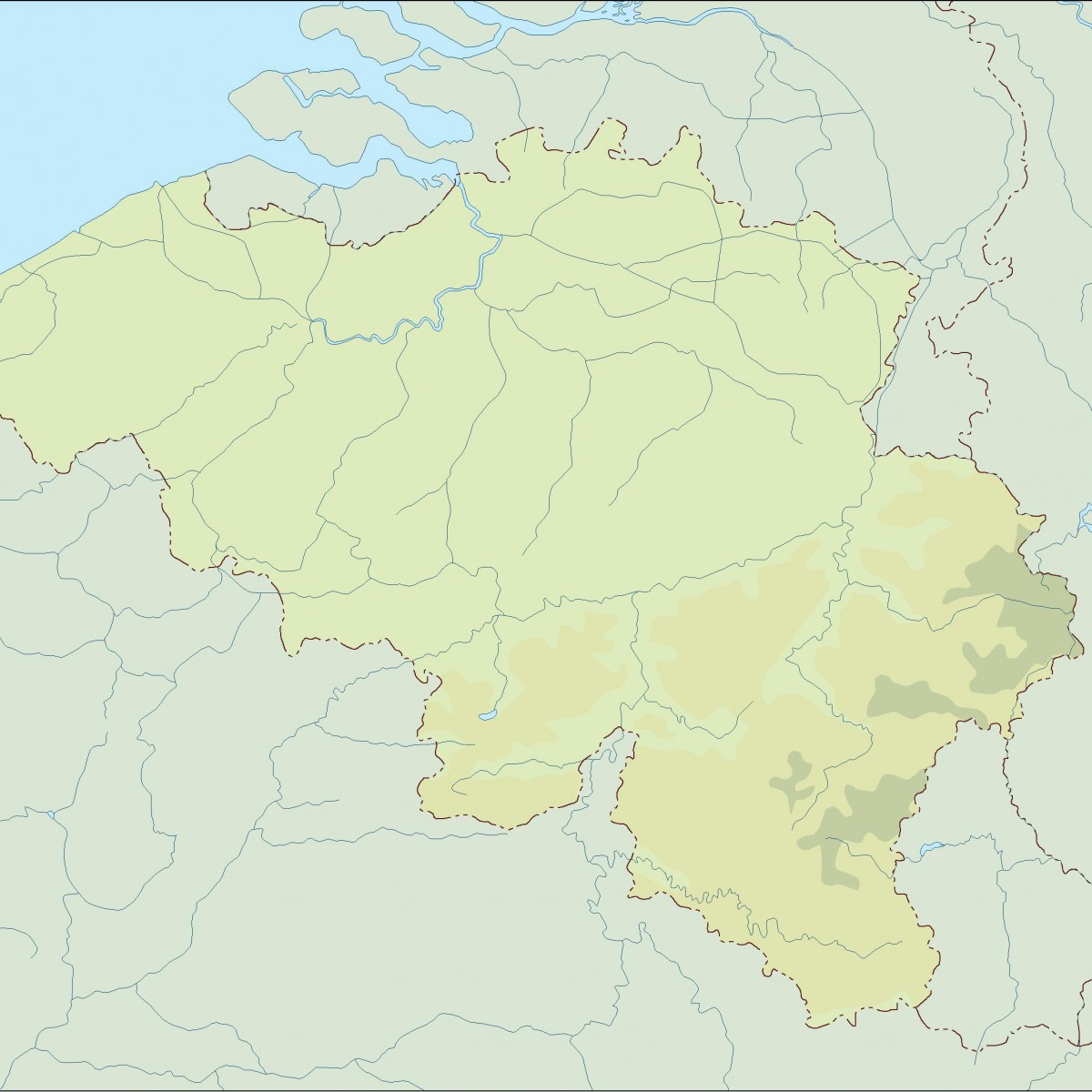 Belgium Vector EPS maps | Vector maps files Illustrator to download