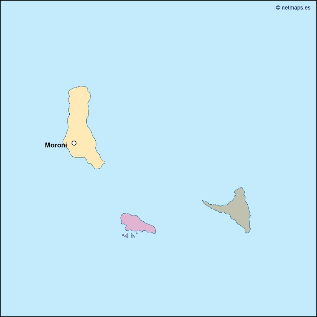 Comoros Vector EPS maps | Vector maps files Illustrator to download