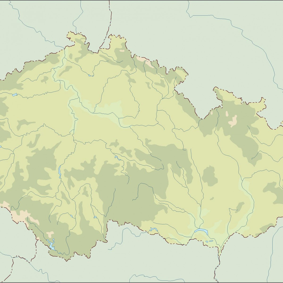 Czech Republic Vector EPS maps | Vector maps files Illustrator to download