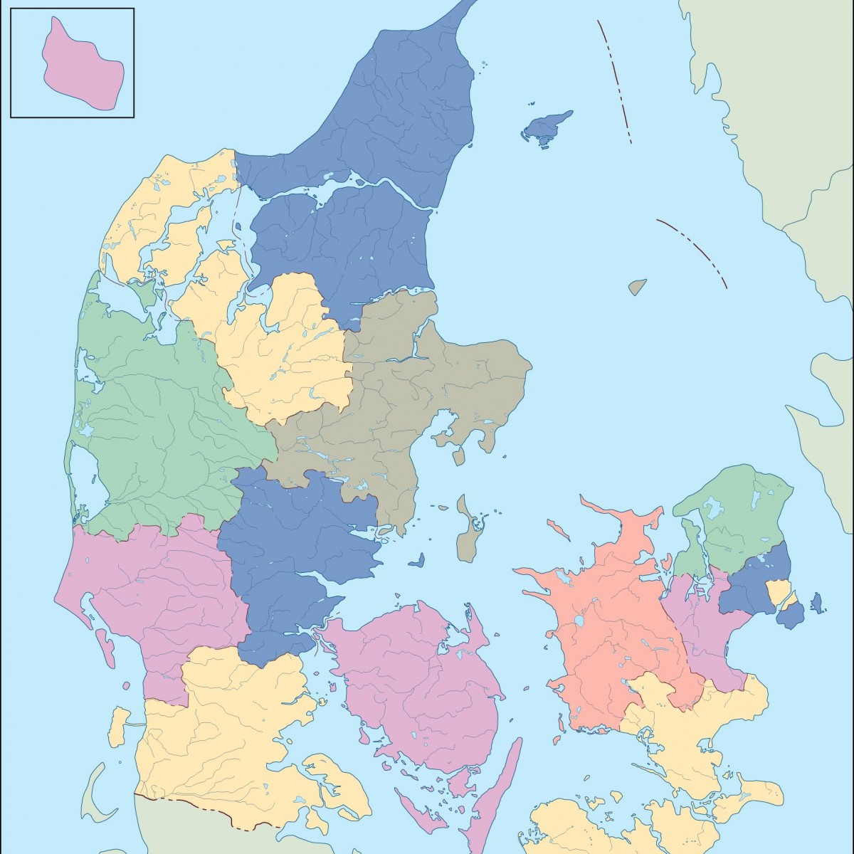 Denmark Population map | Order and download Denmark Population map