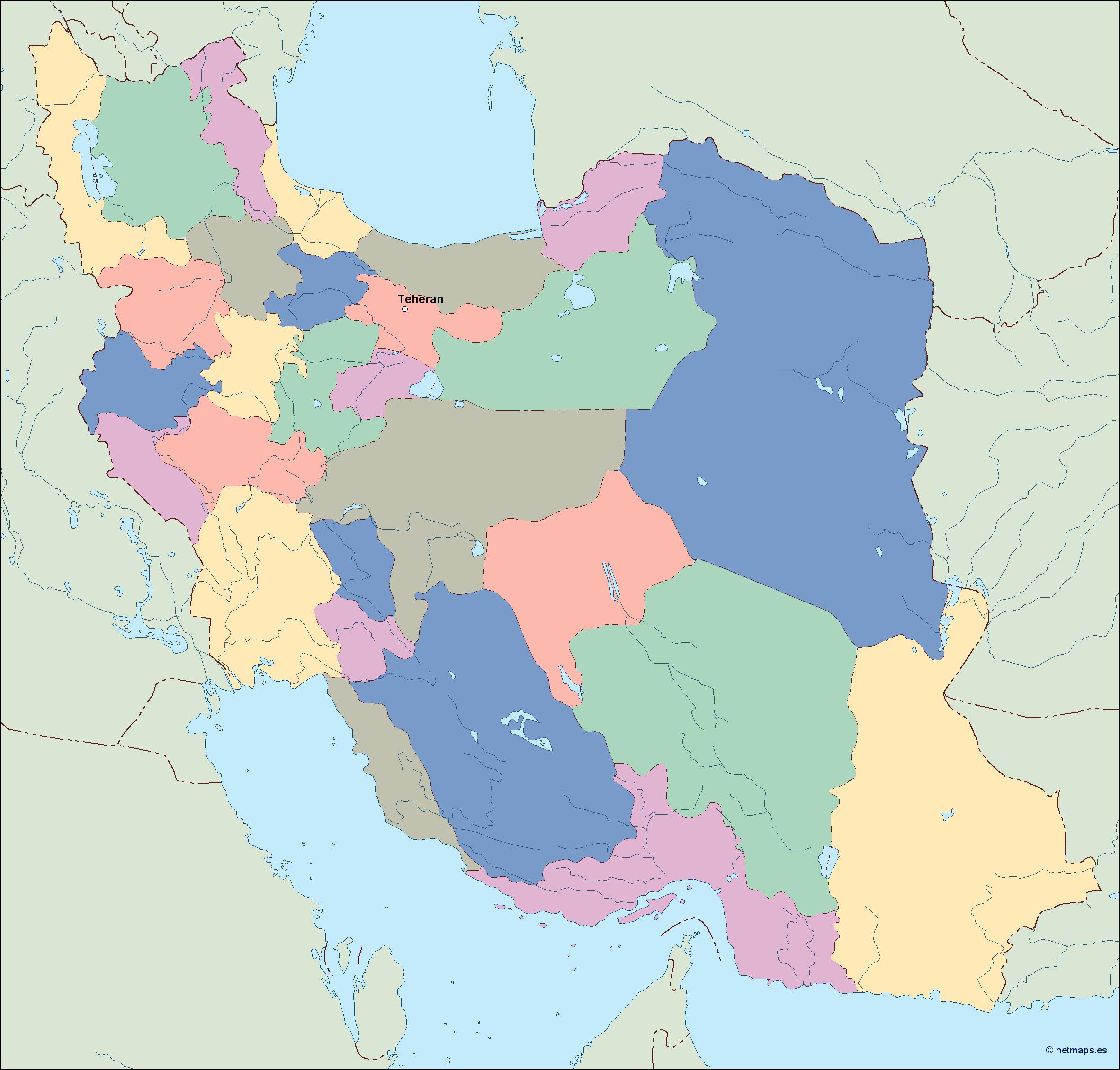 iran vector map | Order and download iran vector map