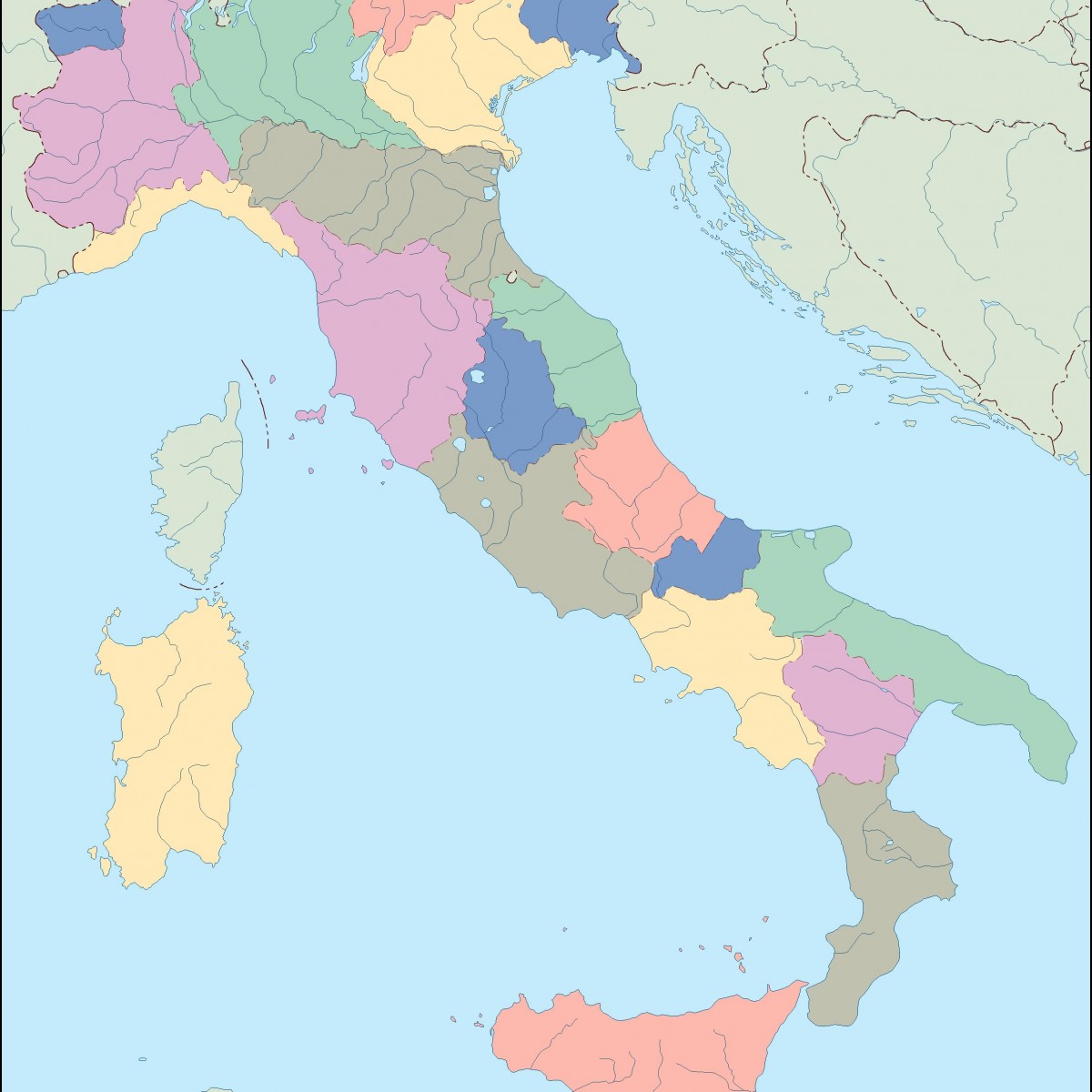 Italy Agricultural map | Order and download Italy Agricultural map