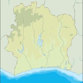 Ivory Coast Vector EPS maps | Vector maps files Illustrator to download