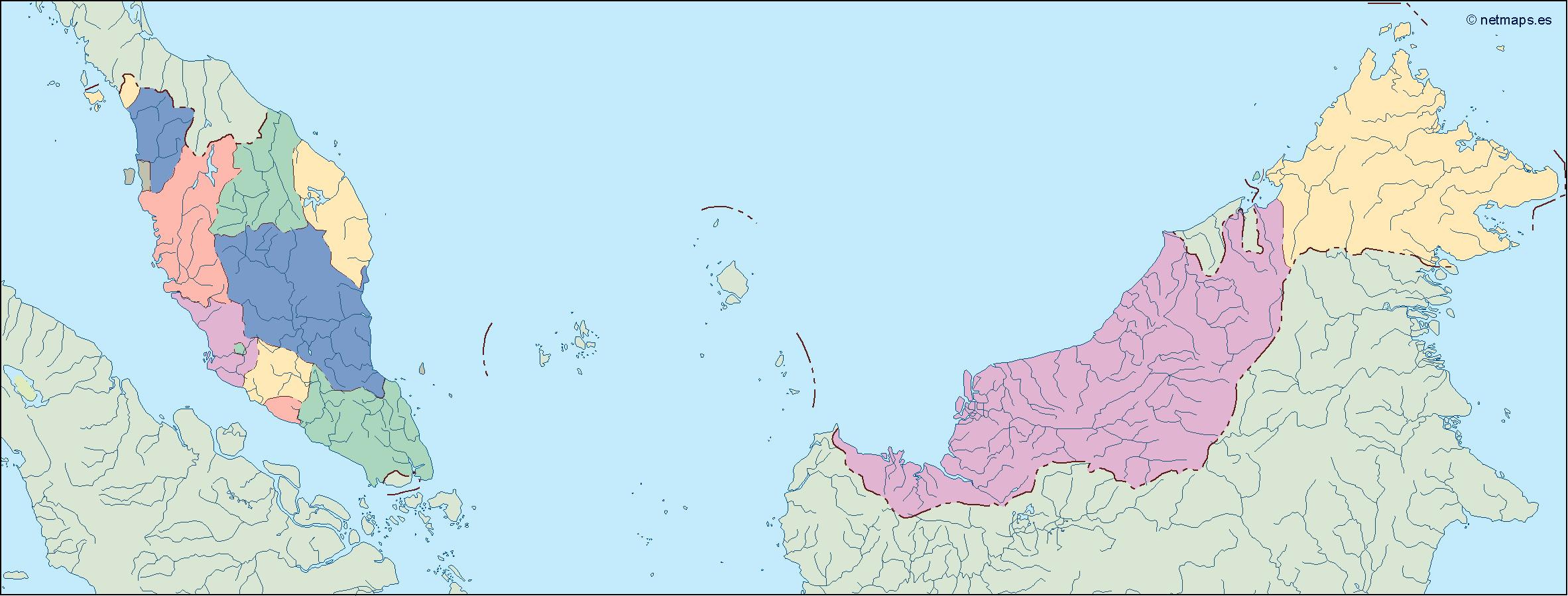 malaysia blind map | Order and download malaysia blind map