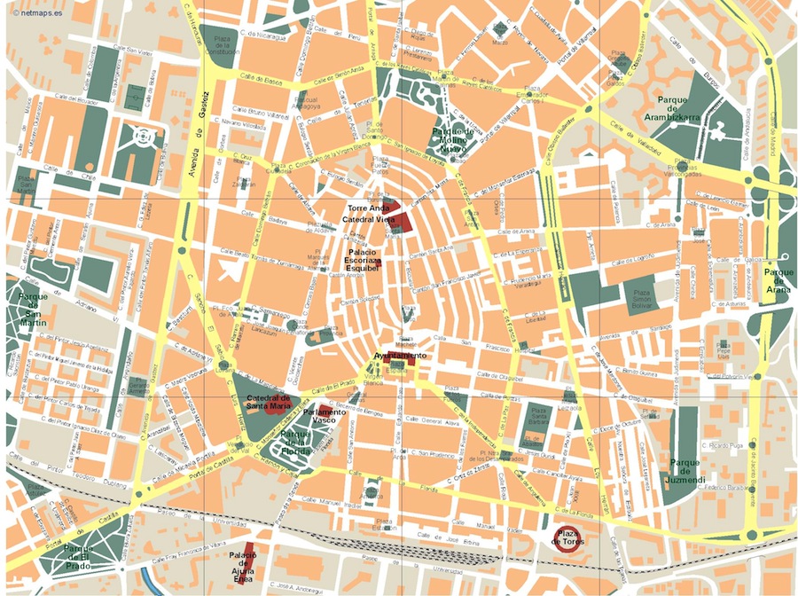 Vitoria Vector map | Order and download Vitoria Vector map