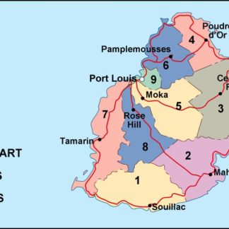 mauritius political map | Vector maps files Illustrator to download