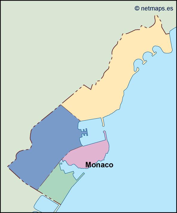 monaco vector map. Illustrator Vector Eps maps | Order and download ...