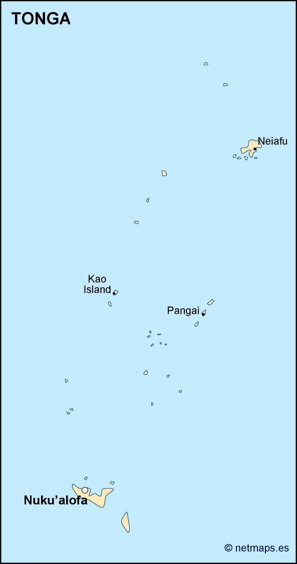 tonga political map | Order and download tonga political map