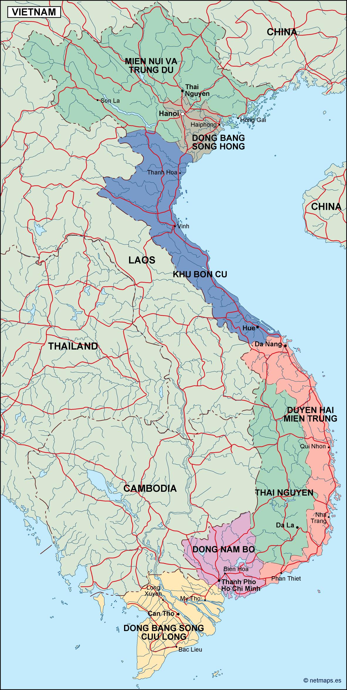 vietnam political map | Order and download vietnam political map
