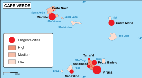 Cape Verde population map | Order and download Cape Verde population map
