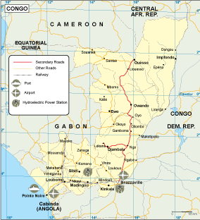 Congo transportation map | Order and download Congo transportation map