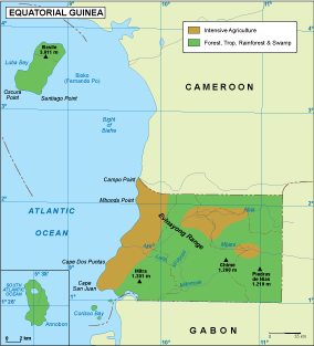 Equatorial Guinea vegetation map | Order and download Equatorial Guinea ...