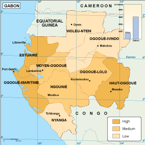 Gabon economic map | Order and download Gabon economic map