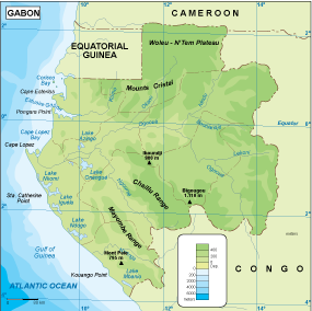 Gabon Vector EPS maps | Vector maps files Illustrator to download