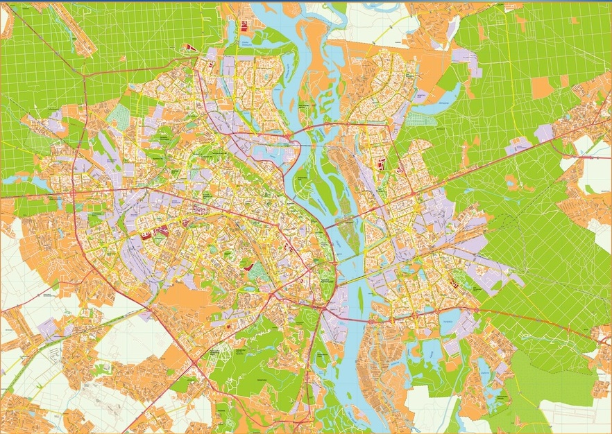 Kiev Illustrator Map | Order and download Kiev Illustrator Map
