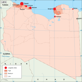 Libya population map | Order and download Libya population map