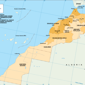 Morocco Vector EPS maps | Vector maps files Illustrator to download