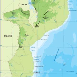 Mozambique Vector EPS maps | Vector maps files Illustrator to download