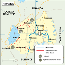 Rwanda transportation map | Order and download Rwanda transportation map