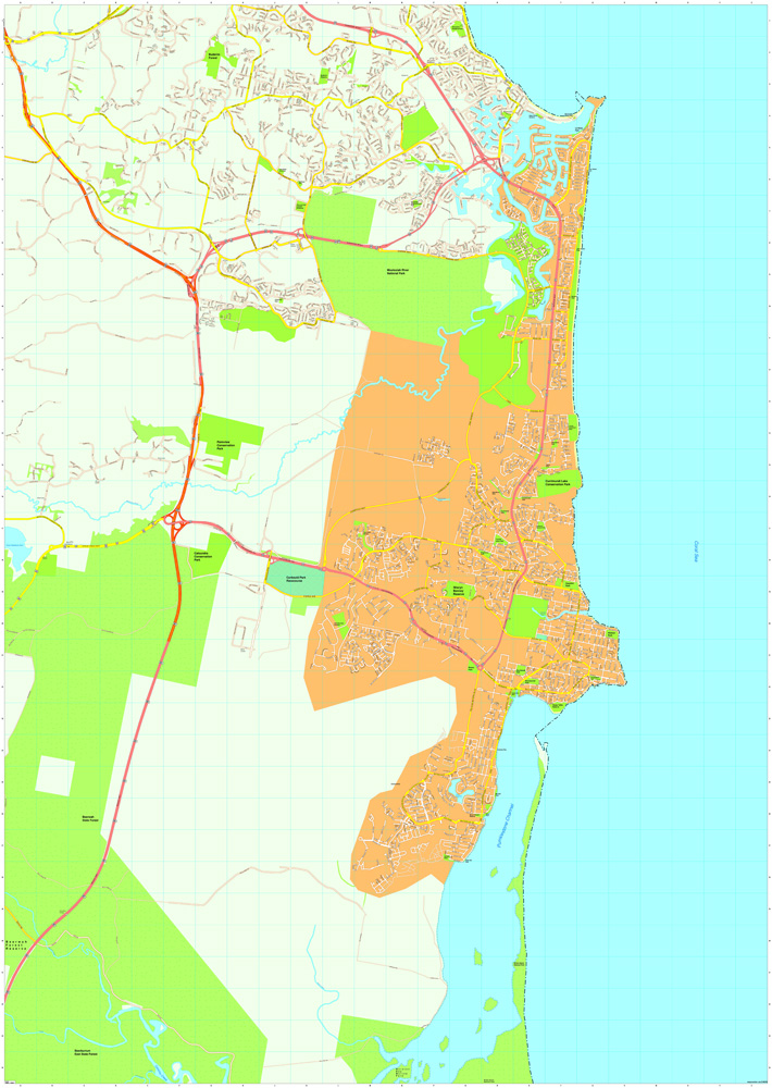 Sunshine coast Vector Maps | Order and download Sunshine coast Vector Maps