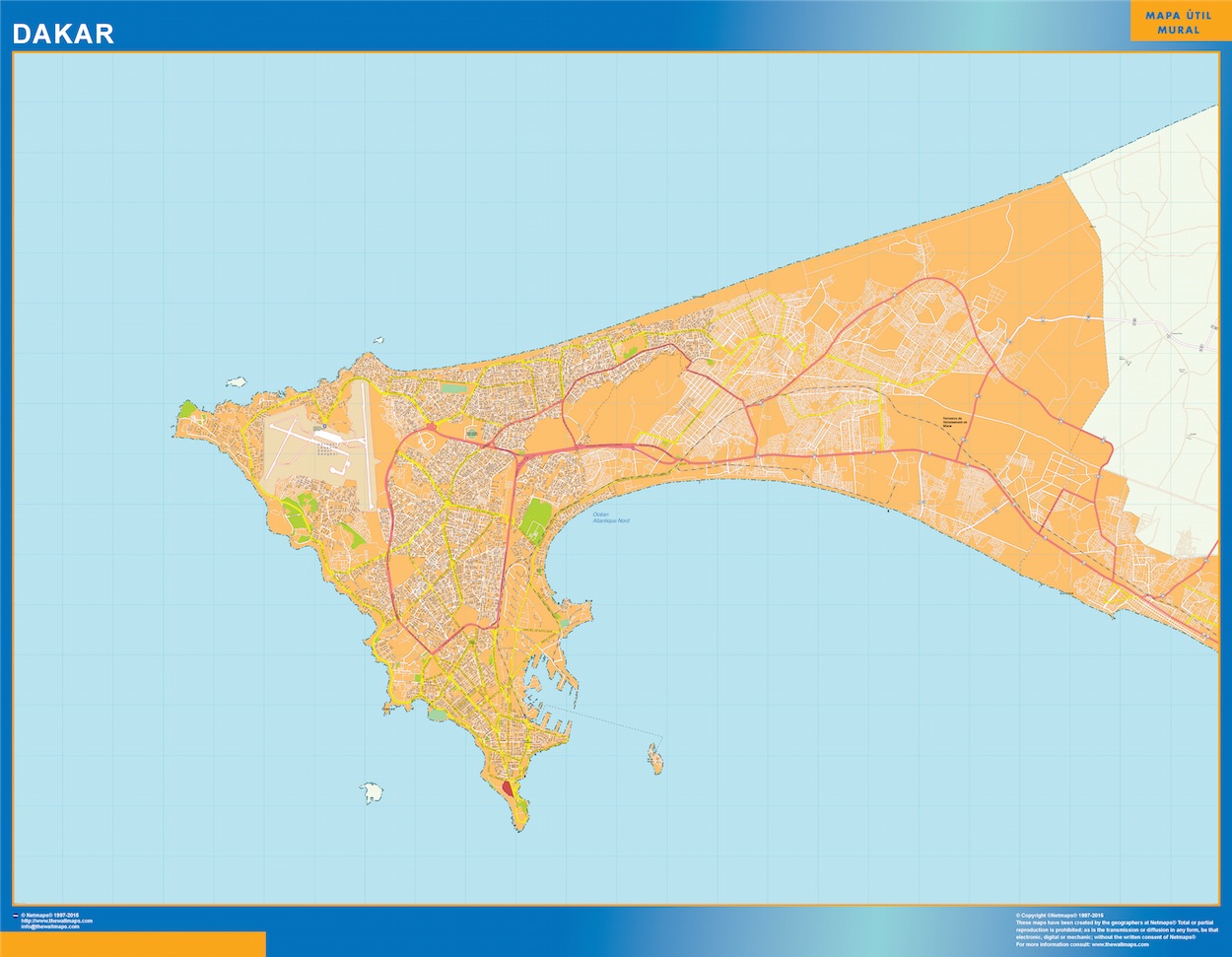 Dakar vector map | Order and download Dakar vector map