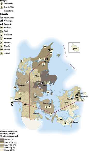Denmark Economic map | Order and download Denmark Economic map