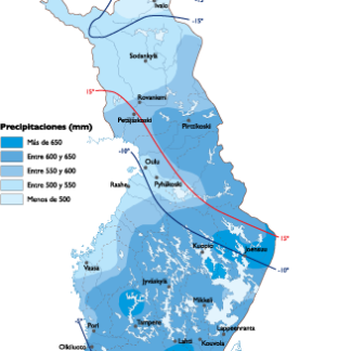 Finland Climate map | Vector maps files Illustrator to download