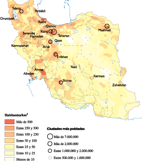 Iran Population map | Vector maps files Illustrator to download