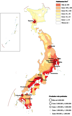 Japan Population map | Order and download Japan Population map