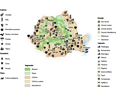 Romania Economic map | Order and download Romania Economic map