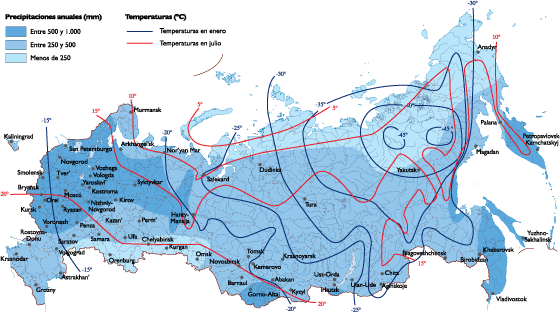 Russia Climate map | Order and download Russia Climate map