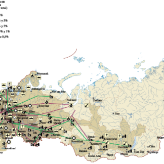 Russia Economic map | Vector maps files Illustrator to download