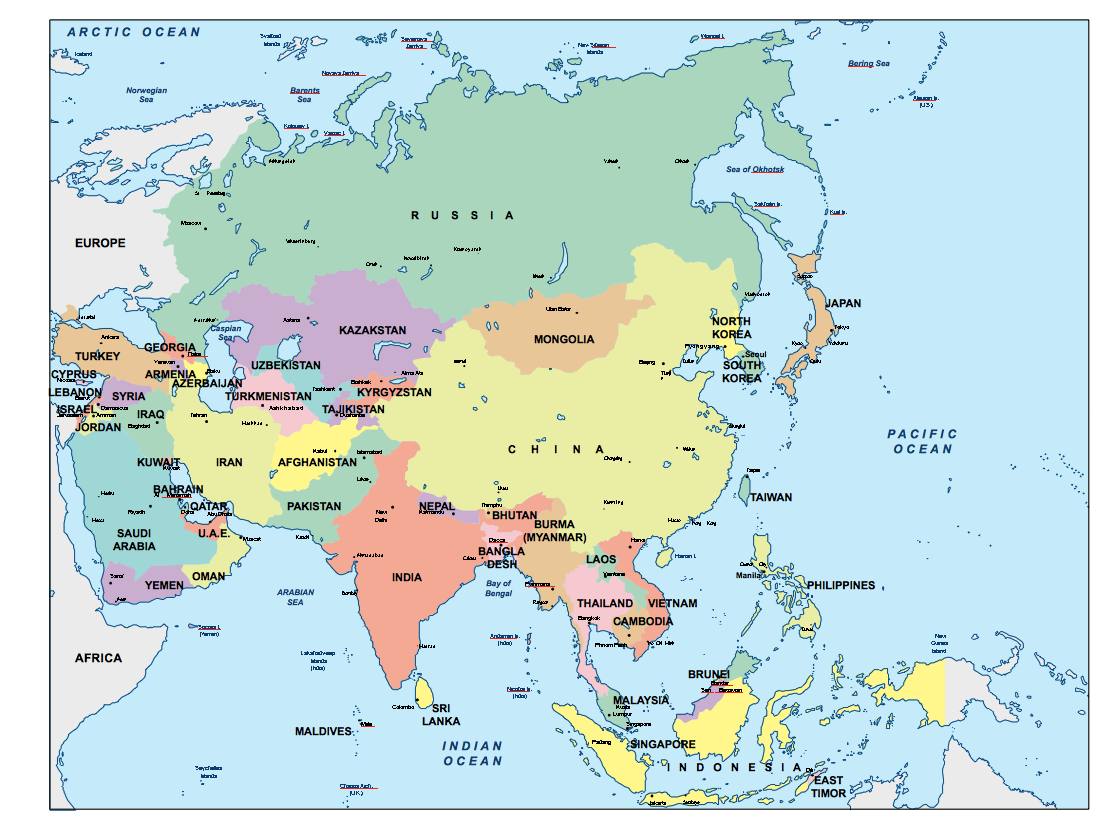 asia powerpoint map | Order and download asia powerpoint map