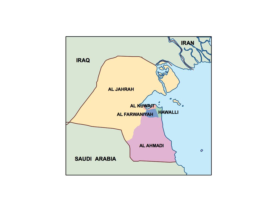 kuwait powerpoint map | Order and download kuwait powerpoint map