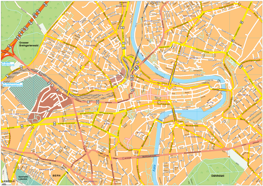 Bern Vector EPS Map | Order and download Bern Vector EPS Map