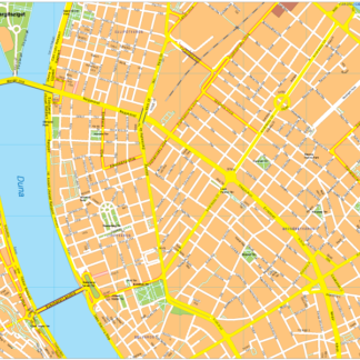 Budapest Vector EPS Map | Vector maps files Illustrator to download