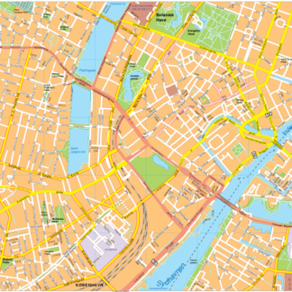 Copenhagen Vector EPS Map | Vector maps files Illustrator to download